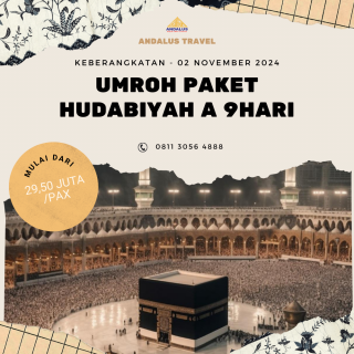 Paket Umroh Program Hudabiyah A 9 Hari Bulan November 2024